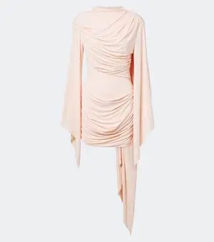 DE LA VALI Draped Jersey Mini Dress - Pink