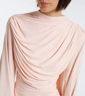 DE LA VALI Draped Jersey Mini Dress