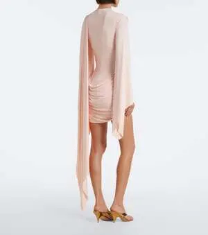 DE LA VALI Draped Jersey Mini Dress