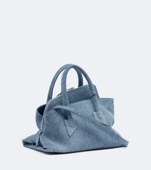 Attico La Passeggiata Mini Denim Top-handle Bag