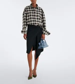 Attico La Passeggiata Mini Denim Top-handle Bag