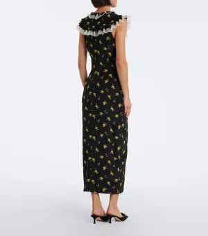 Alessandra Rich Floral Silk Gown