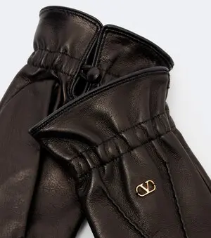 Valentino Garavani Vlogo Leather Gloves