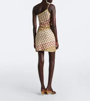 Missoni One-shoulder Lamé Minidress