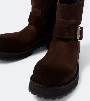 Balenciaga Suede Biker Boots