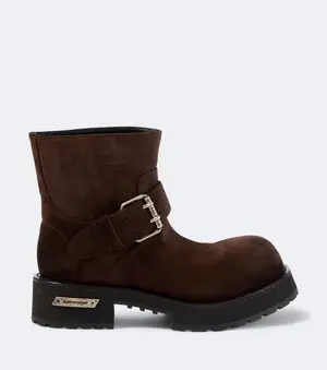 Balenciaga Suede Biker Boots