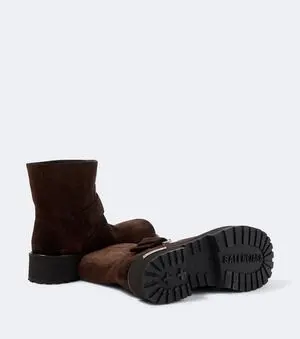 Balenciaga Suede Biker Boots