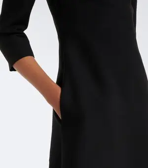 Valentino Garavani Crepe Couture Embellished Midi Dress - Black