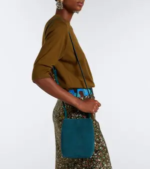 Dries Van Noten Crisp Mini Suede Top-handle Bag