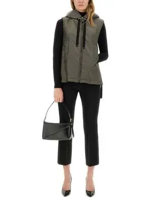 Max Mara Sleeveless Hooded Vest - Gray