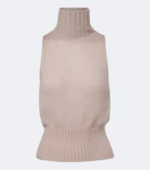 TOM FORD Cashmere And Silk-blend High-neck Vest - Beige