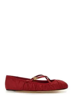 Dolce & Gabbana Satin Ballerina - Red