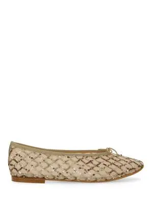 Repetto Ballerina Flats With Sequins And Bow Detail