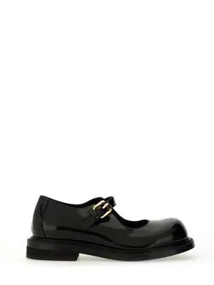 Moschino Mary Jane Flat Shoes - Black