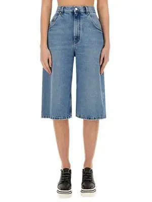 Stella McCartney Denim Bermuda Shorts - Blue