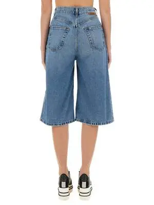 Stella McCartney Denim Bermuda Shorts - Blue