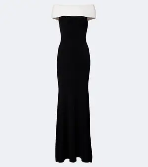 Roland Mouret Off-shoulder Gown - Black