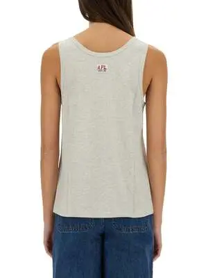 A.p.c. Logo Tank Top - Gray