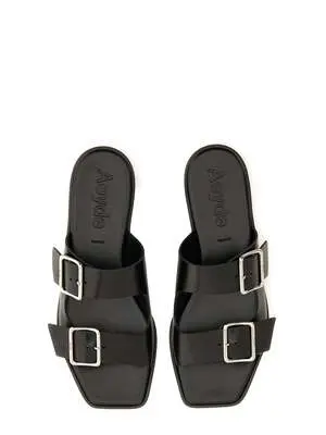 AeydĒ Tonya Buckled Calf Leather Sandals