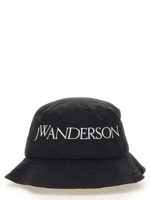 JW Anderson Bucket Hat With Logo - Black