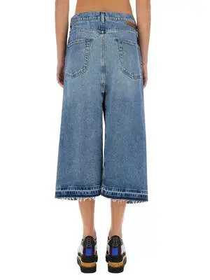 Stella McCartney Denim Skirt With Contrasting Panel