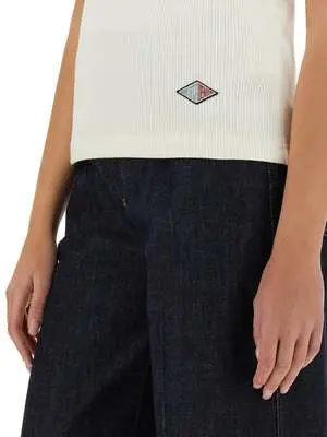 Bottega Veneta Ribbed Cotton Jersey Tank Top - White