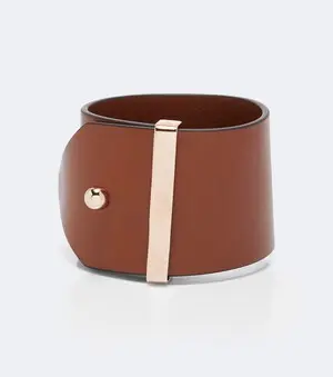 Max Mara Leather And Metal Bracelet