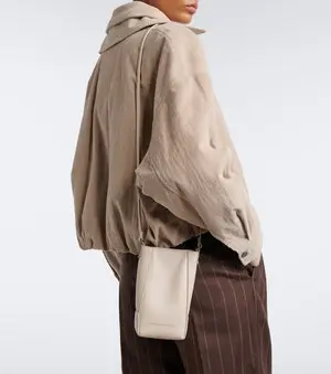 Brunello Cucinelli Duo Mini Monili Leather Phone Pouch