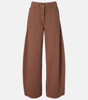 Brunello Cucinelli Monili Wide-leg Jeans - Brown