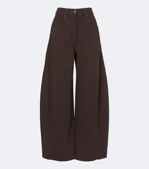 Brunello Cucinelli Monili Wide-leg Jeans - Brown