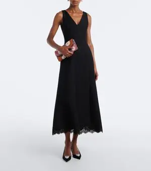 Valentino Garavani Embellished Velvet Slingback Pumps - Black