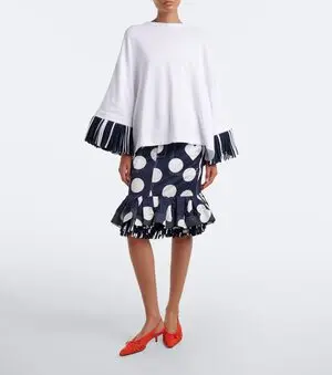 Jacquemus Cabana Fringed Cotton Jersey T-shirt