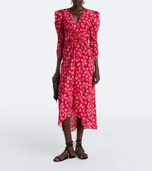 Isabel Marant Étoile Albini Floral Silk-blend Midi Dress