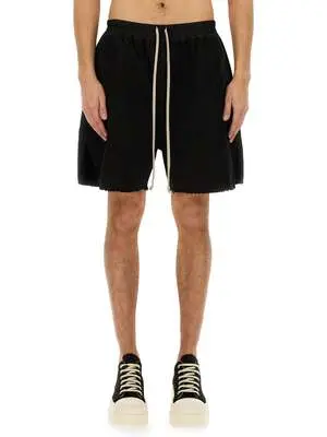 Rick Owens Zippered Cotton Boxer Shorts - Black