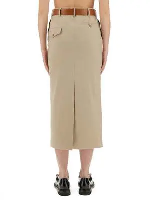 Moschino Tailored Twist Long Skirt