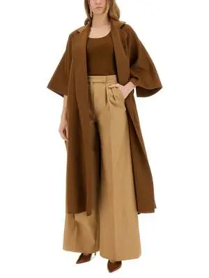 Max Mara Camel Drap Cape Coat - Multicolor