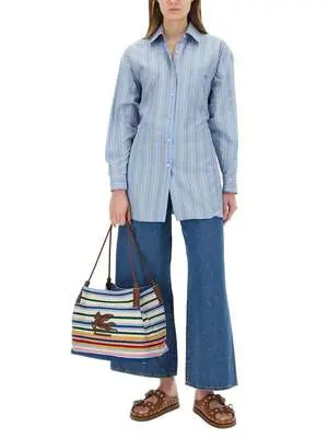 Etro Jacquard Shirt And Knot In The Back