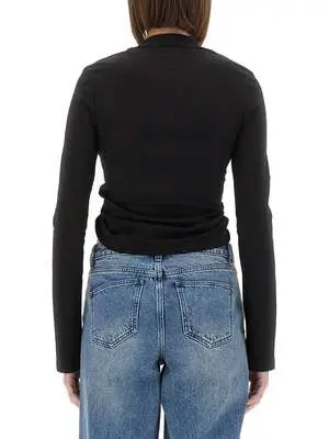 COURREGES Cropped Polo Shirt Twist