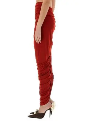 Magda Butrym Asymmetrical Draped Midi Skirt