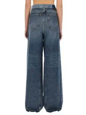 Stella McCartney Wide-leg Jeans With Contrasting Panels