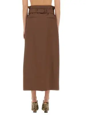 Dries Van Noten Wool Skirt With Belt