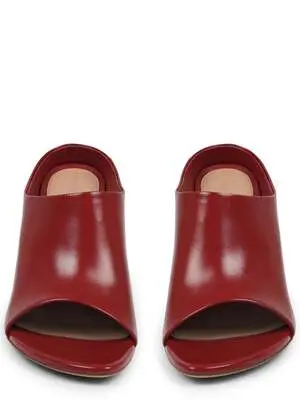 Bottega Veneta Lamb Leather Mule Shoe - Red