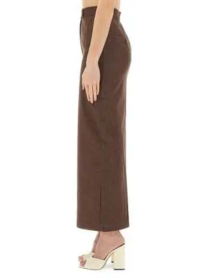 Max Mara Long Skirt Pianosa - Brown