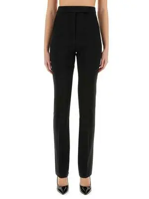 Max Mara Pantheon Slim Fit Viscose Blend Pants - Black
