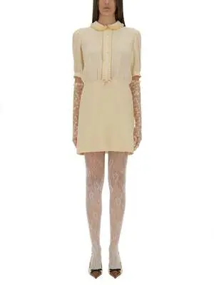 Valentino Garavani Crepe Couture Short Dress - Cream