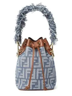 Fendi Mon Tresor Bag In Jacquard Ff - Blue