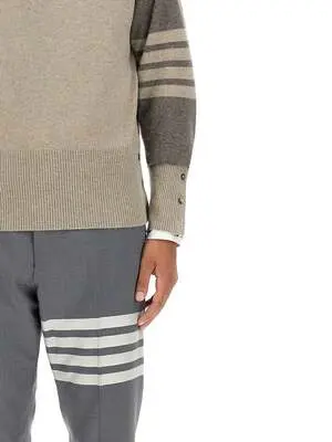 Thom Browne 4-bar Cashmere Pullover - Cream