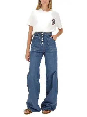 Etro Jeans With Foliage Pockets