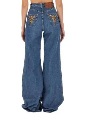 Etro Jeans With Foliage Pockets