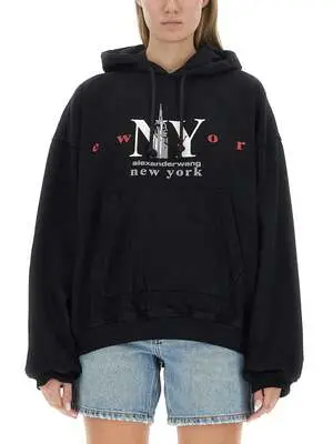 Alexander Wang Logo Hoodie - Black